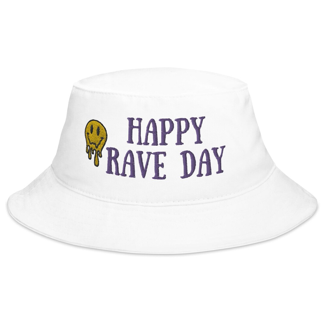 HAPPY RAVE DAY Bucket Hat Rave Bucket Hat Rave Hat Outfit Rave Fits ...