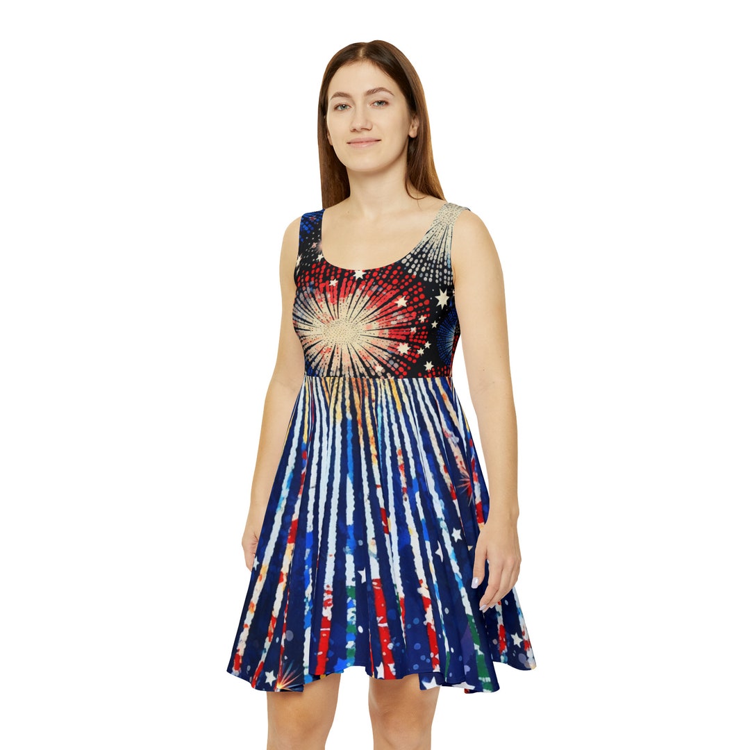 Woman's Firework Dress Women's Skater Dress AOP - Etsy
