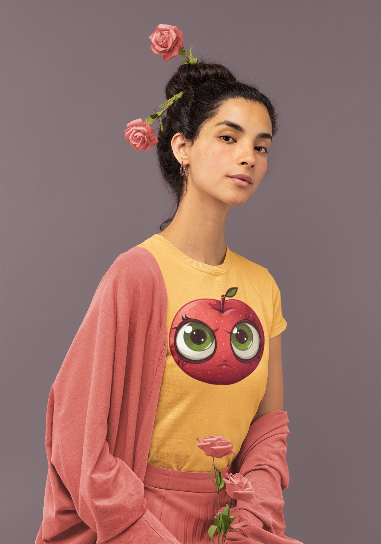 Bad Apples Digital Sticker Design Kawaii Apples With Attitude - Etsy