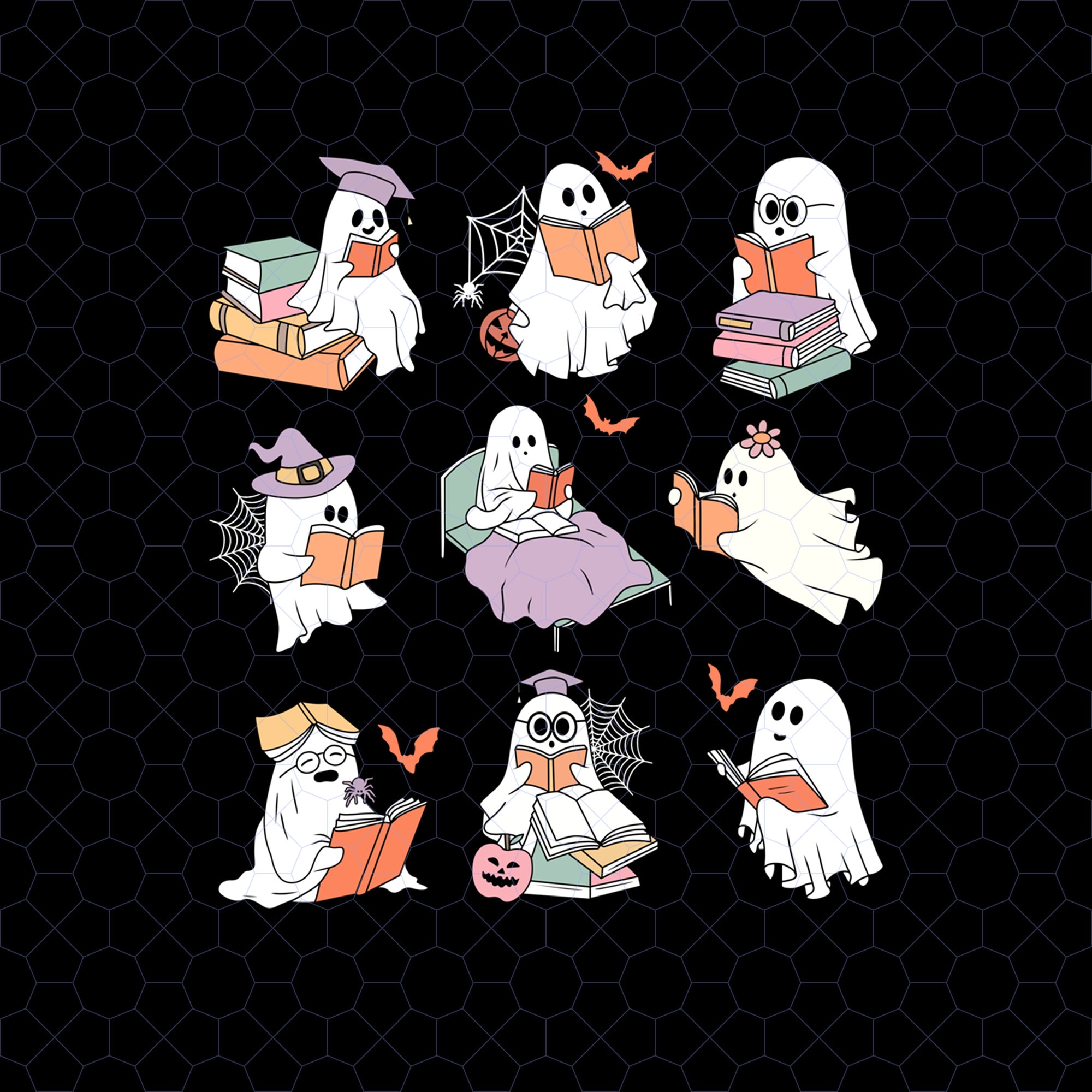 Trick or Teach Spooky Teacher Png, Funny Ghost Groovy Halloween Png ...