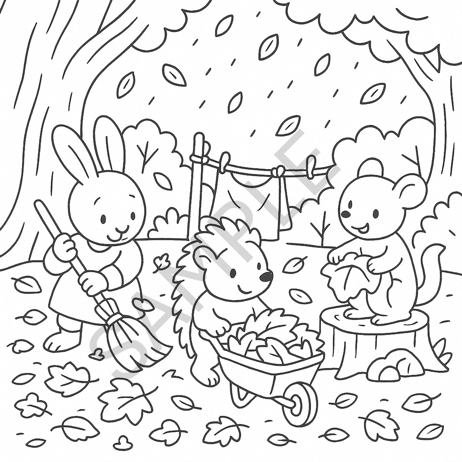 Printable Treehouse Colouring Pages | Forest Friends & Cosy Scenes ...