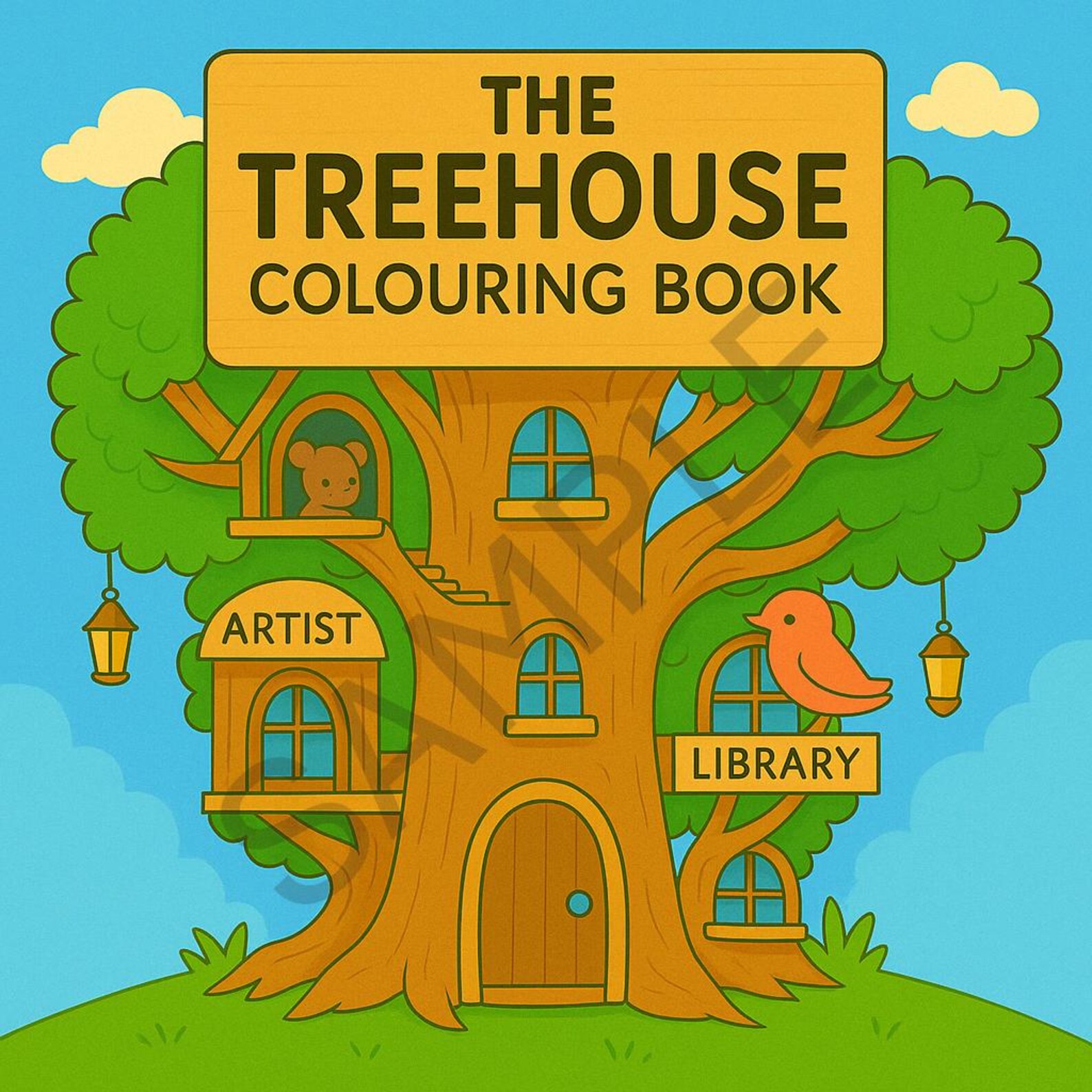 Printable Treehouse Colouring Pages | Forest Friends & Cosy Scenes ...