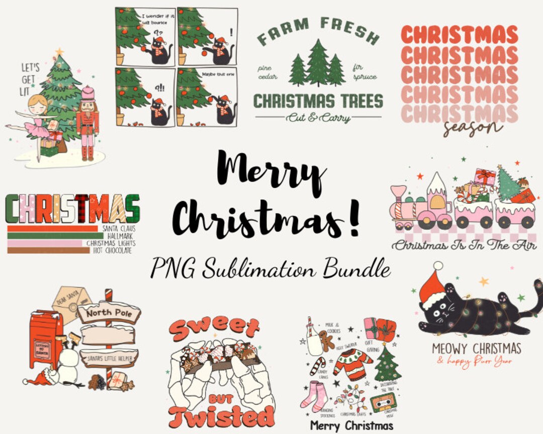 Christmas Printable Digital Download Christmas Bundle Png - Etsy