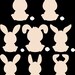 8 Bunny Butt Cartoon Style SVG, Cute Adorable Playful Rabbit, Laser Cut ...
