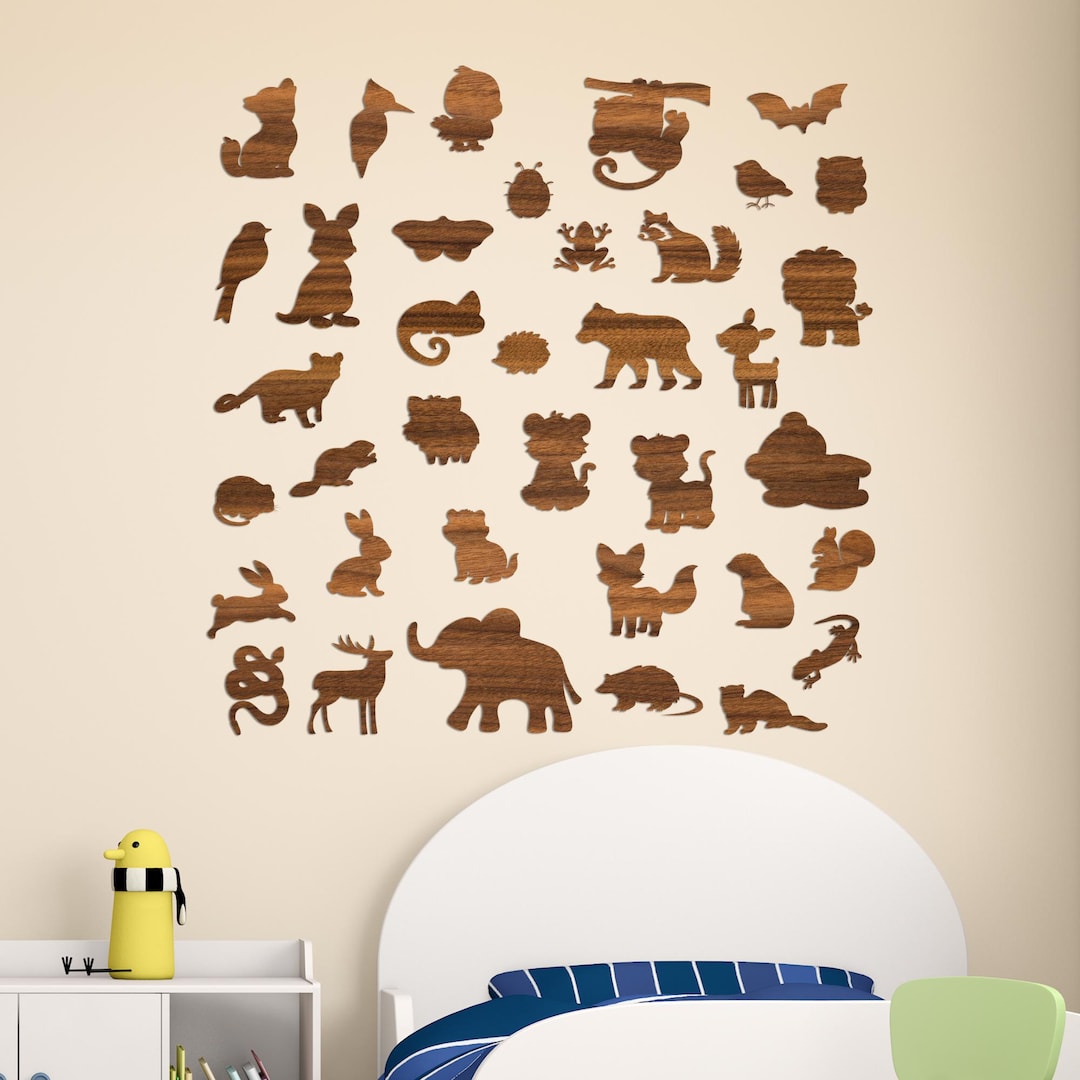 37 Woodland Baby Animals Silhouette Svg Dxf Png, Cute Wildlife, Laser ...