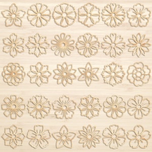 30 Floral Blossom SVG DXF, Laser Cut Files Glowforge Silhouette Cricut ...