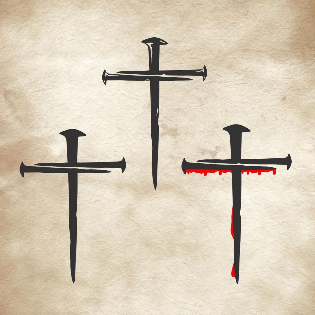 Three Nail Cross SVG DXF Bundle, Laser Cut Files Glowforge Silhouette ...