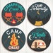 Camping Round Sign Bundle SVG DXF, Laser Cut Files Glowforge, Front ...