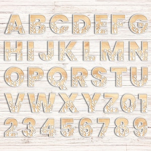 Wildflower Alphabet SVG DXF, Laser Cut File Glowforge, Silhouette ...