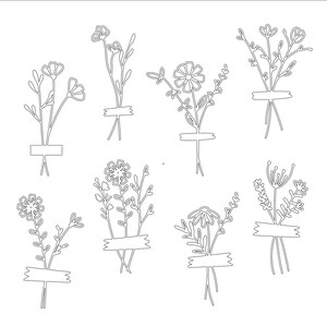 8 Wildflower Name Bouquets SVG, Laser Cut Files Glowforge, Silhouette ...