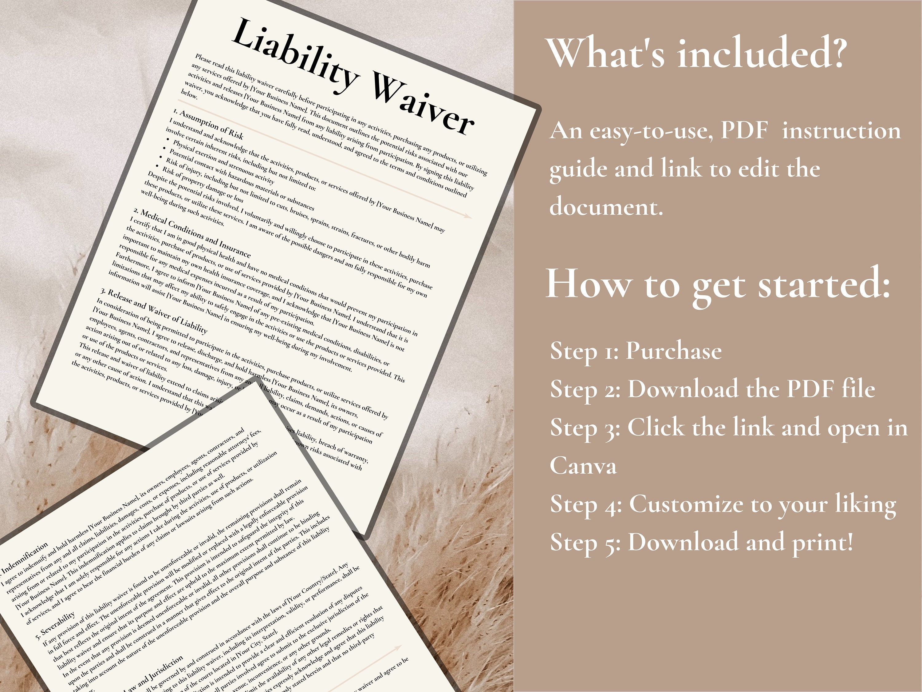 General Liability Waiver Template Release Form Template Consent Form ...