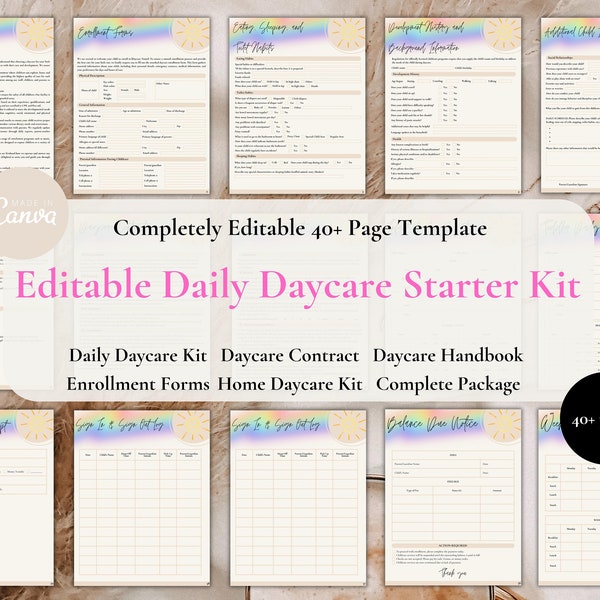 Daycare Forms - Etsy