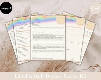Daycare Forms Bundle, Starter Kit, Childcare Forms, Inhome Daycare ...