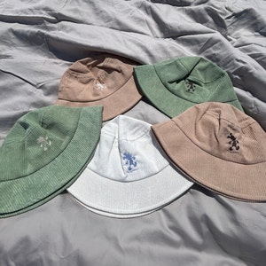 Embroidered Beige Mouse Unisex Bucket Hat - Etsy