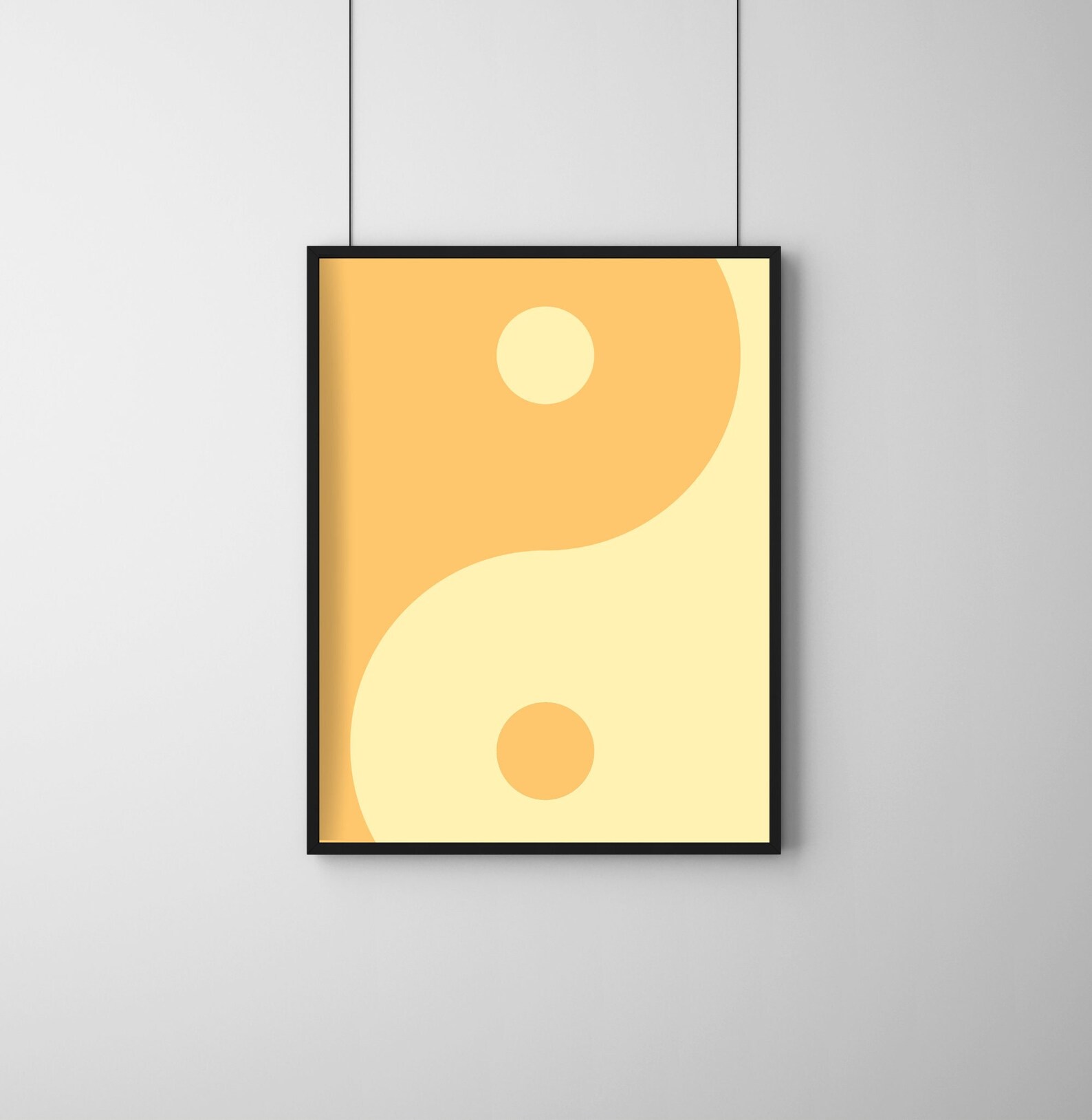 Yin Yang Printable | Modern Yin Yang Art | Boho Art | Retro Gallery ...
