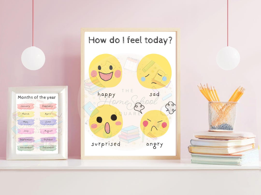 Emotions Chart - Social-emotional Learning Poster for Kids - Etsy
