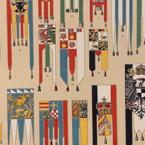 Vintage Platte of German State Banners Circa 1900 - Etsy