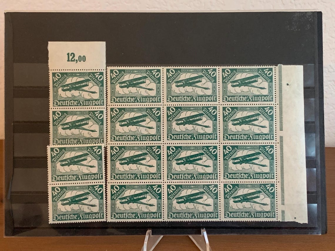 1919 Germany Stamp Deutsches Reich Flugpost 40 Pfennig Mi. Nr. 112 - Etsy