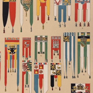 Vintage Platte of German State Banners Circa 1900 - Etsy