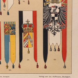 Vintage Platte of German State Banners Circa 1900 - Etsy
