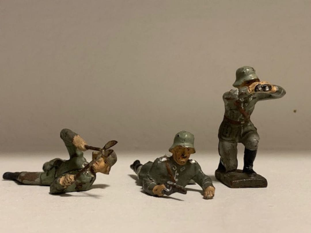 Vintage Set of Three German Lineol Toy Soldiers 1930s - Etsy