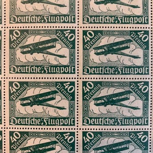 1919 Germany Stamp Deutsches Reich Flugpost 40 Pfennig Mi. Nr. 112 - Etsy