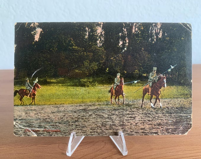 Rare WW1 Imperial German Cavalry Color Print Postcard 1918 - Etsy