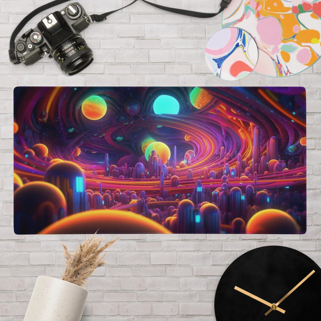 Mouse Pad Unrealistic Neon Light Space Gamer Universe Cyber - Etsy