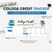 Back to School College Credit Tracker Spreadsheet, Excel Student ...