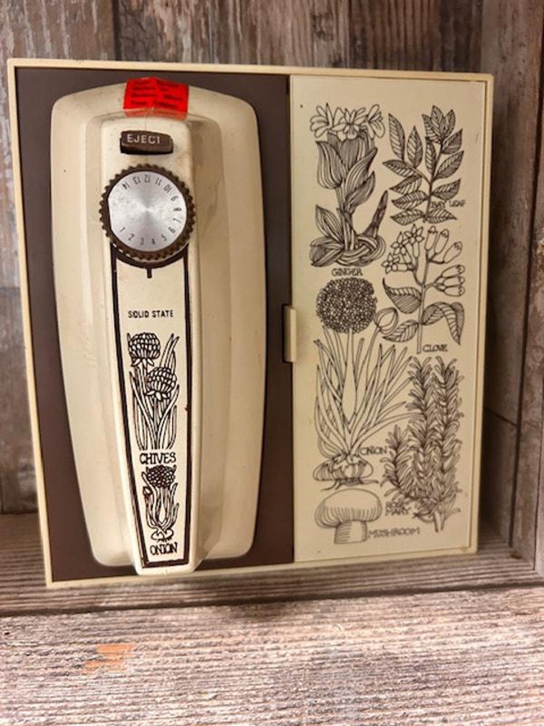 Vintage 70s Sears Solid State Mushroom Herb Cottagecore Wall Mount Hand ...