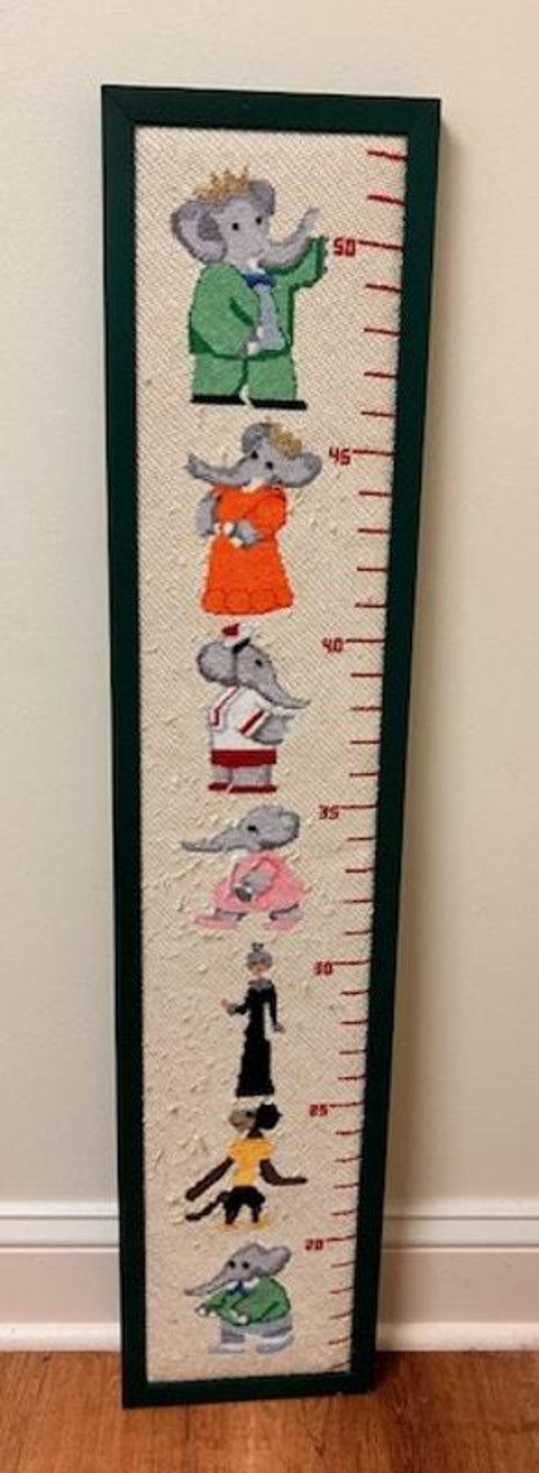 Vintage Babar the Elephant Finished Needlepoint Growth Chart - Etsy