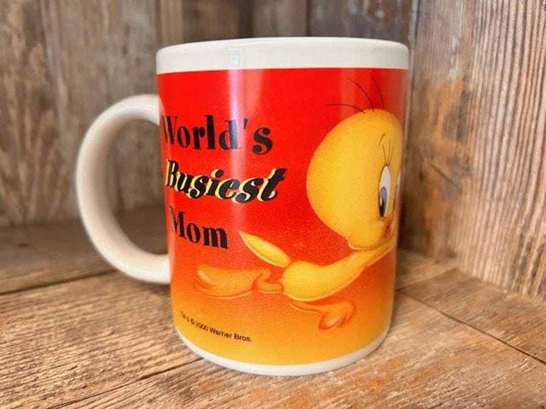 Vintage 2000 Tweety Bird Looney Tunes World's Busiest Mom Ceramic Mug ...