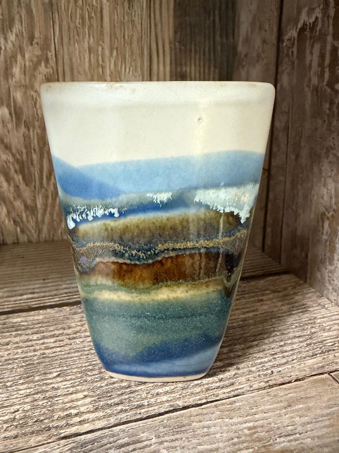 Bonnema Studio Art Pottery Mountain Landscape Envelope Vase - Etsy