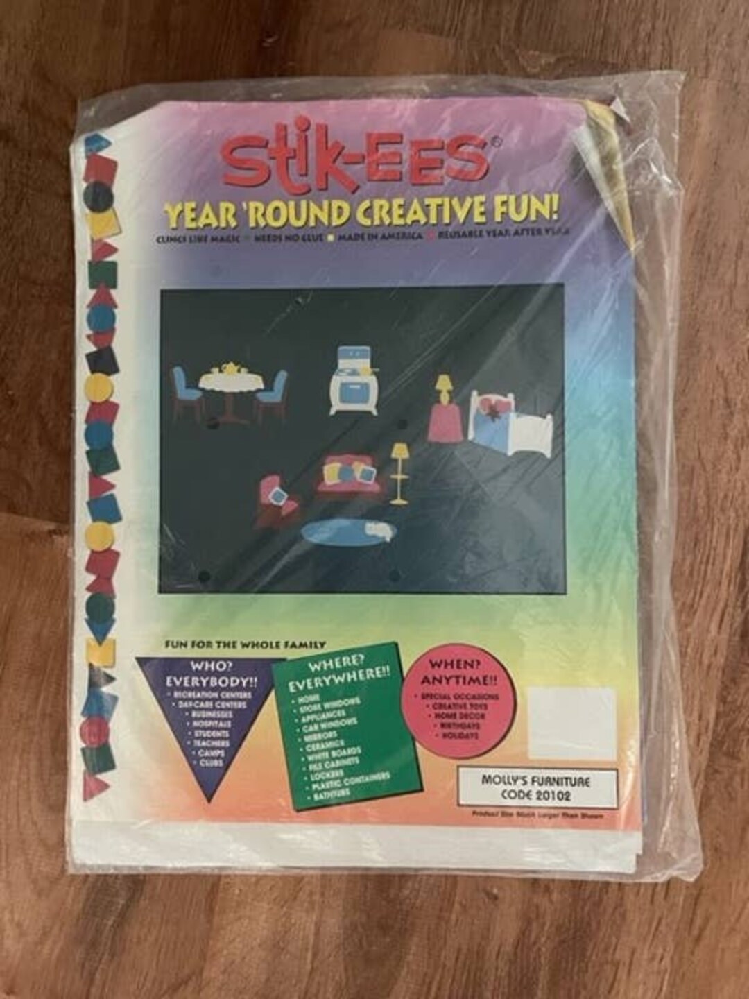 Stik-ees Vintage '80s Vinyl Window Clings "molly's Furniture" - Etsy