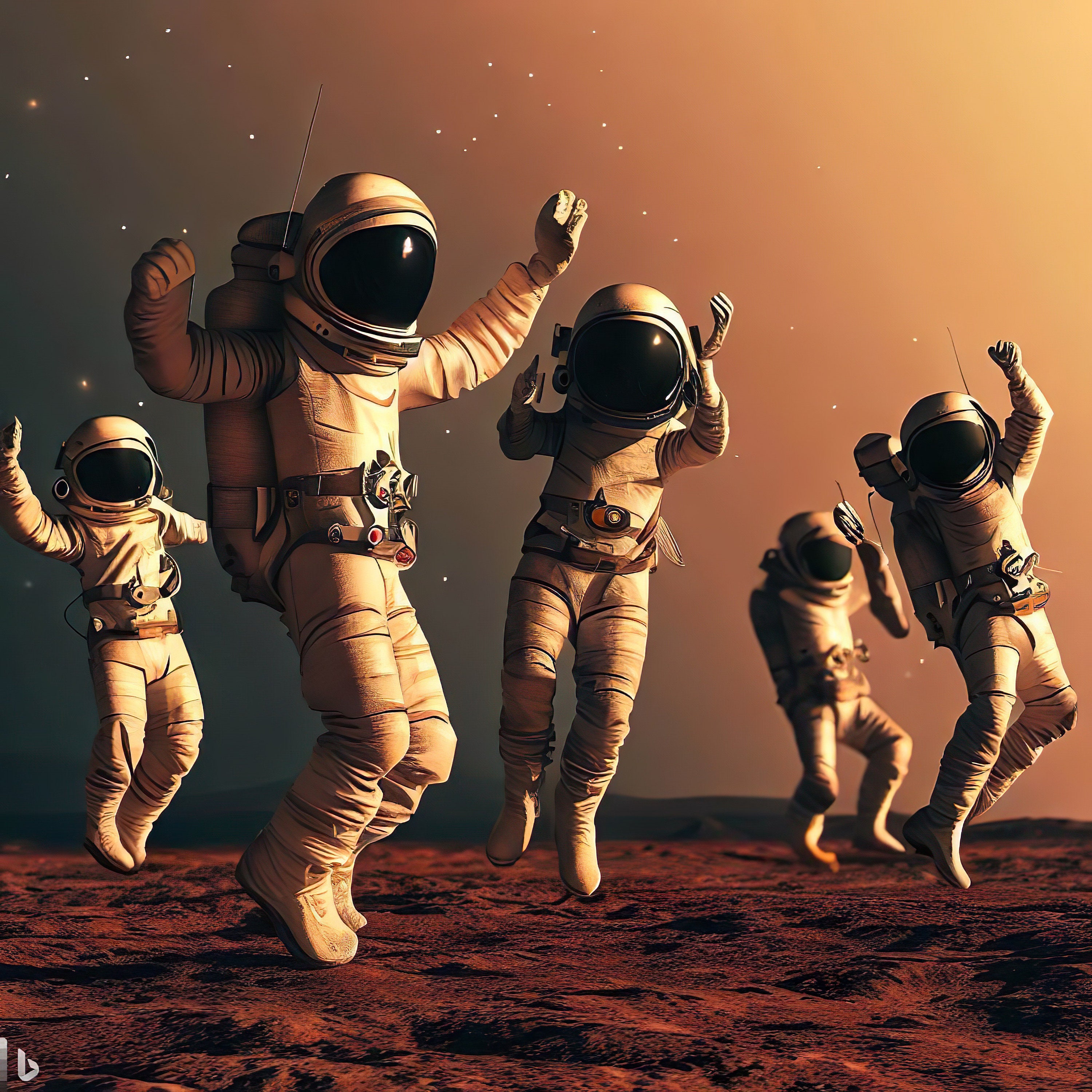 Astronauts Dancing - Etsy