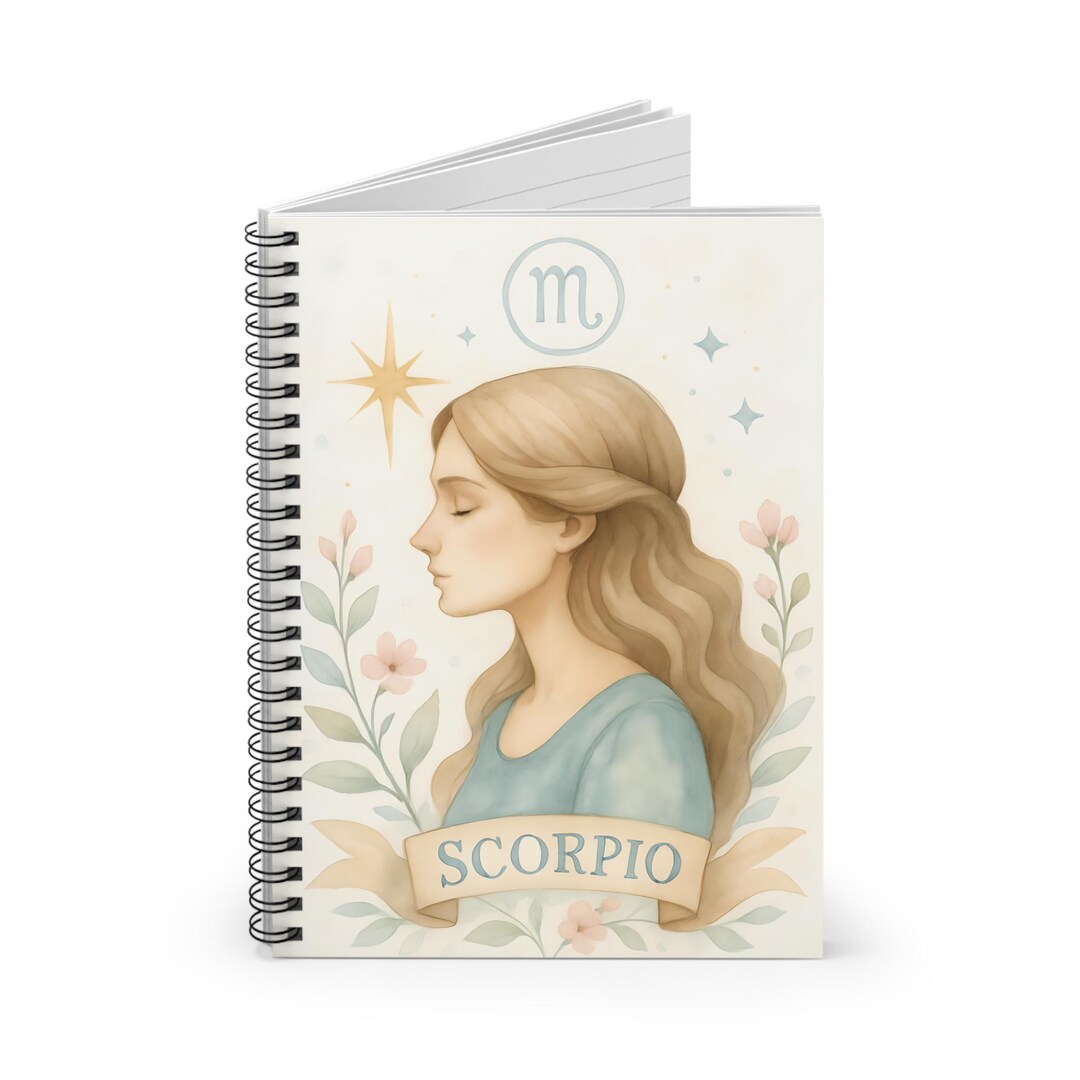 Astrology Spiral Notebook - Scorpio Design, Journal for Creatives, Gift ...