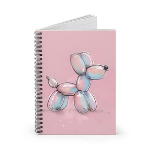 Cute Balloon Dog Spiral Notebook - Ruled Line | Stationery for Dog ...