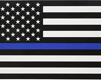 Distressed Thin Blue Line Flag Car Window Decal ~ Law Enforcement Vinyl ...