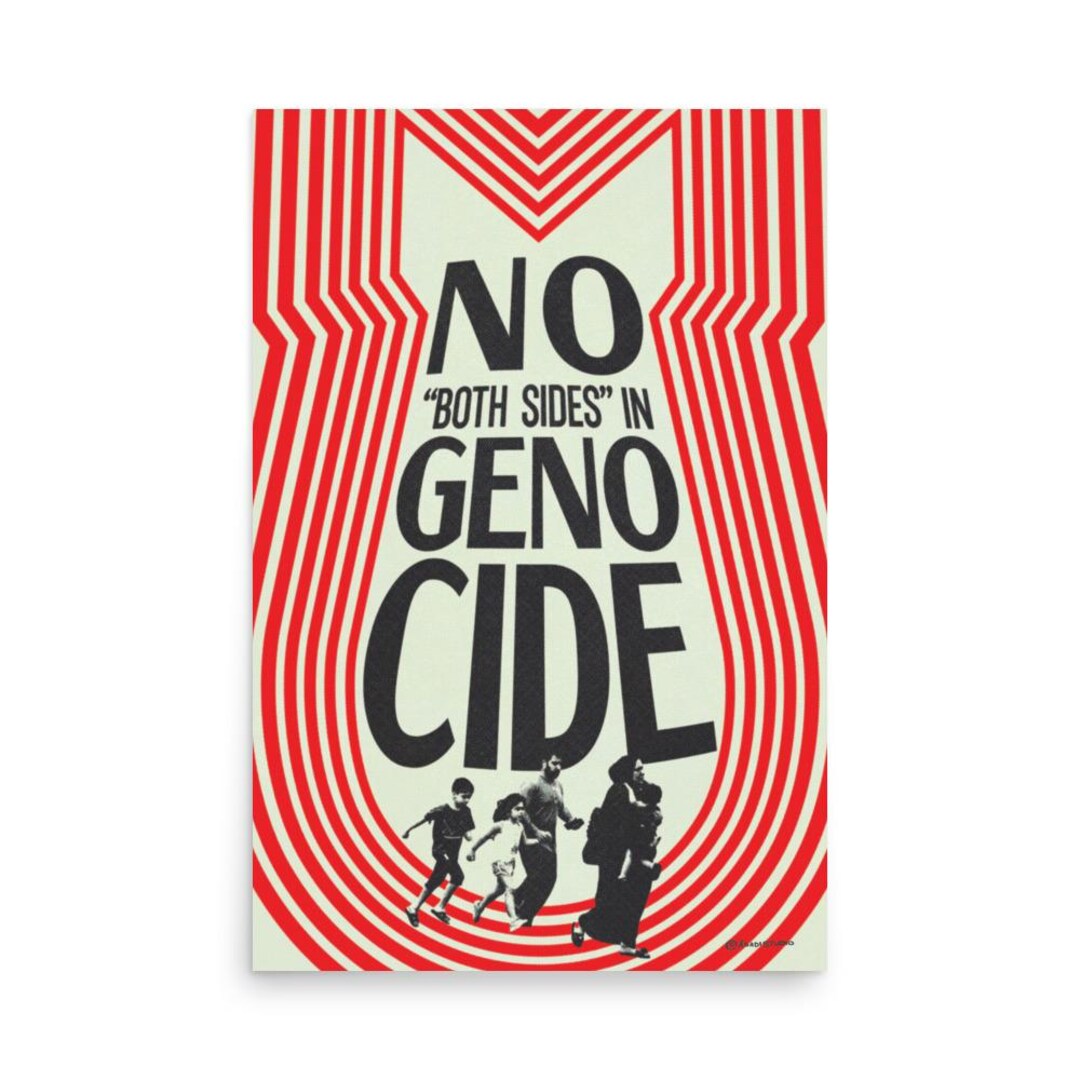 No Both Sides in Genocide ⎮ Poster - Etsy Canada