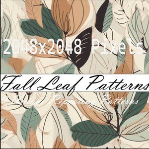 9 Seamless Fall Themed Leave Patterns Digital Paper Digital - Etsy