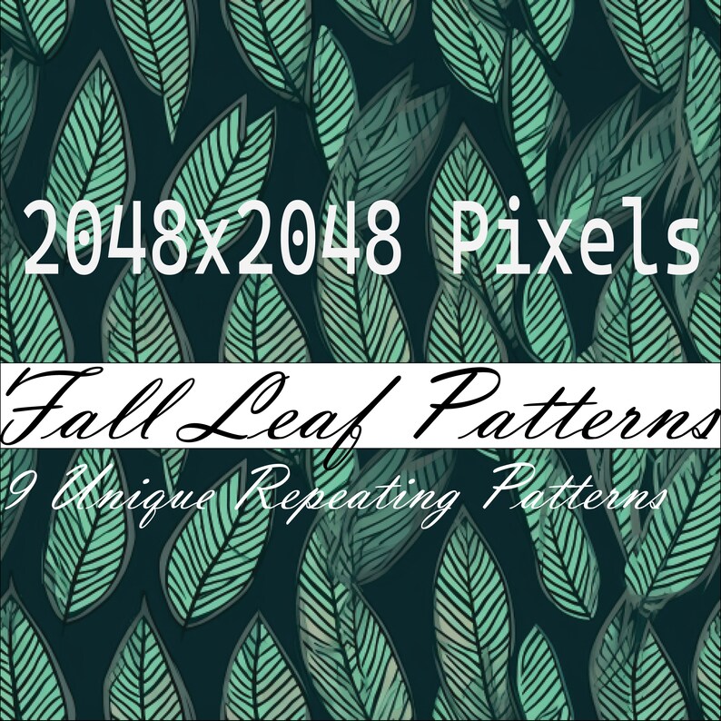 9 Seamless Fall Themed Leave Patterns Digital Paper Digital - Etsy