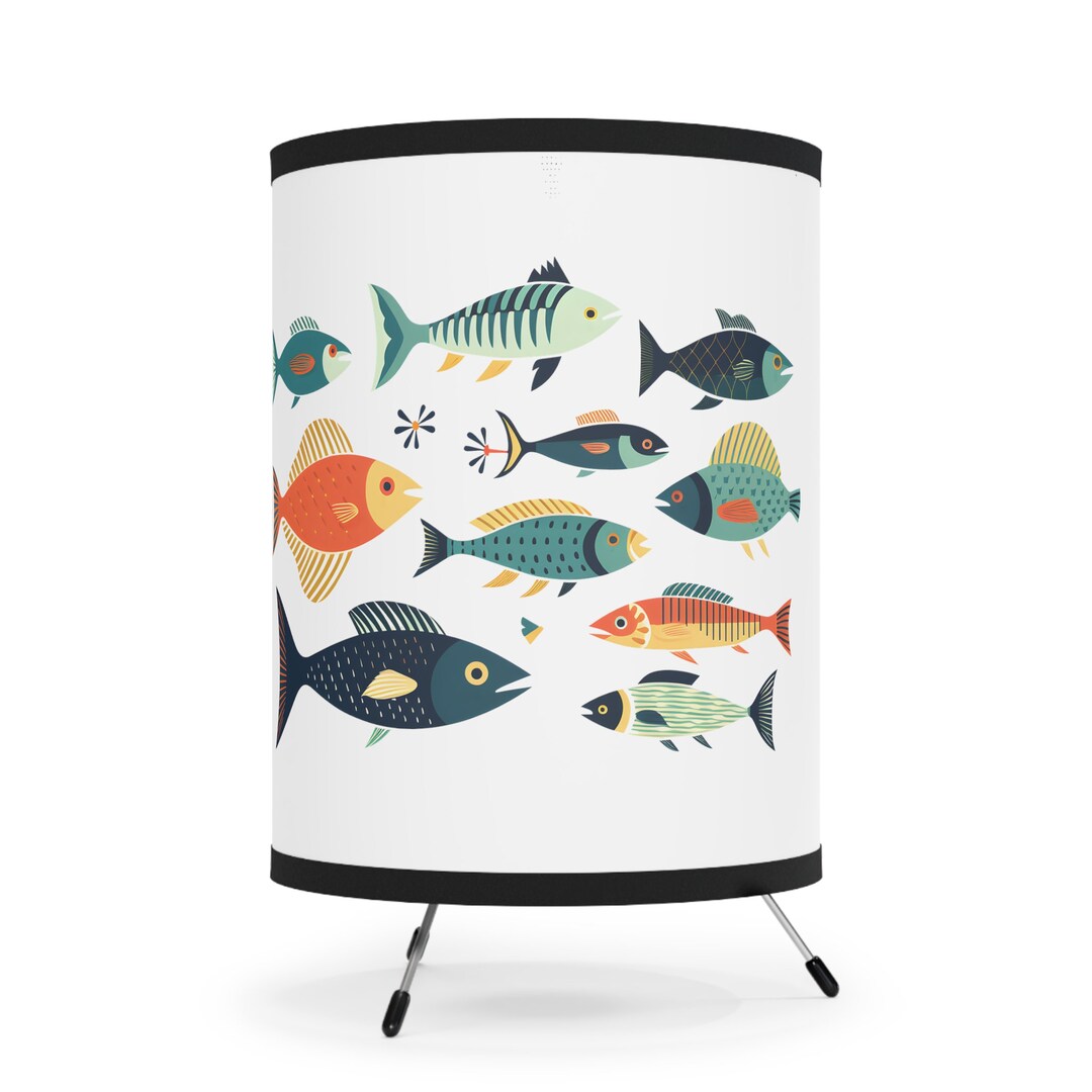 Fish Desk Lamp, Fish Table Lamp, Mid Century Modern Fish Lamp, Ocean ...
