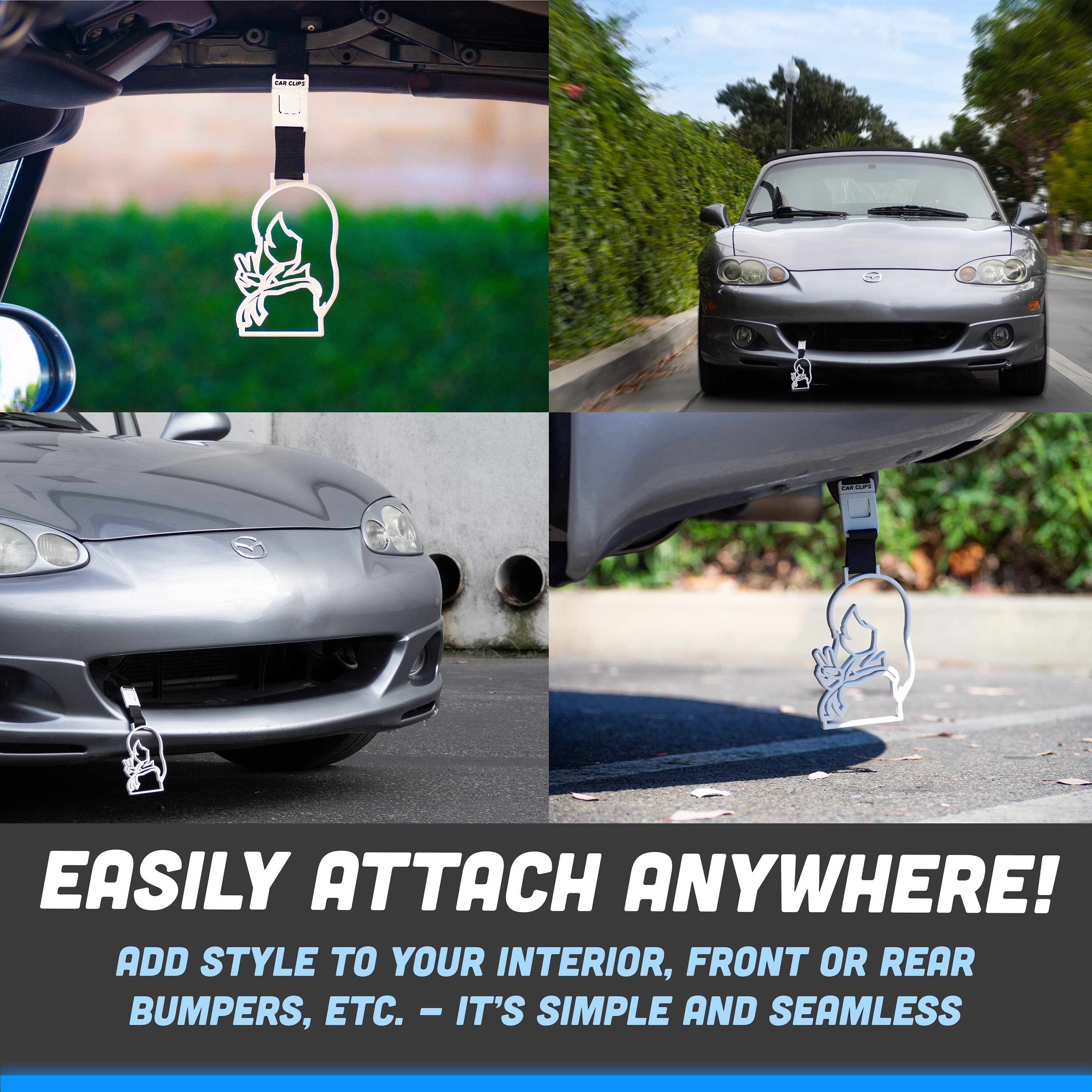 Tsurikawa Ring Anime Girl Shaped JDM Car Handle Strap Clip on Anywhere ...