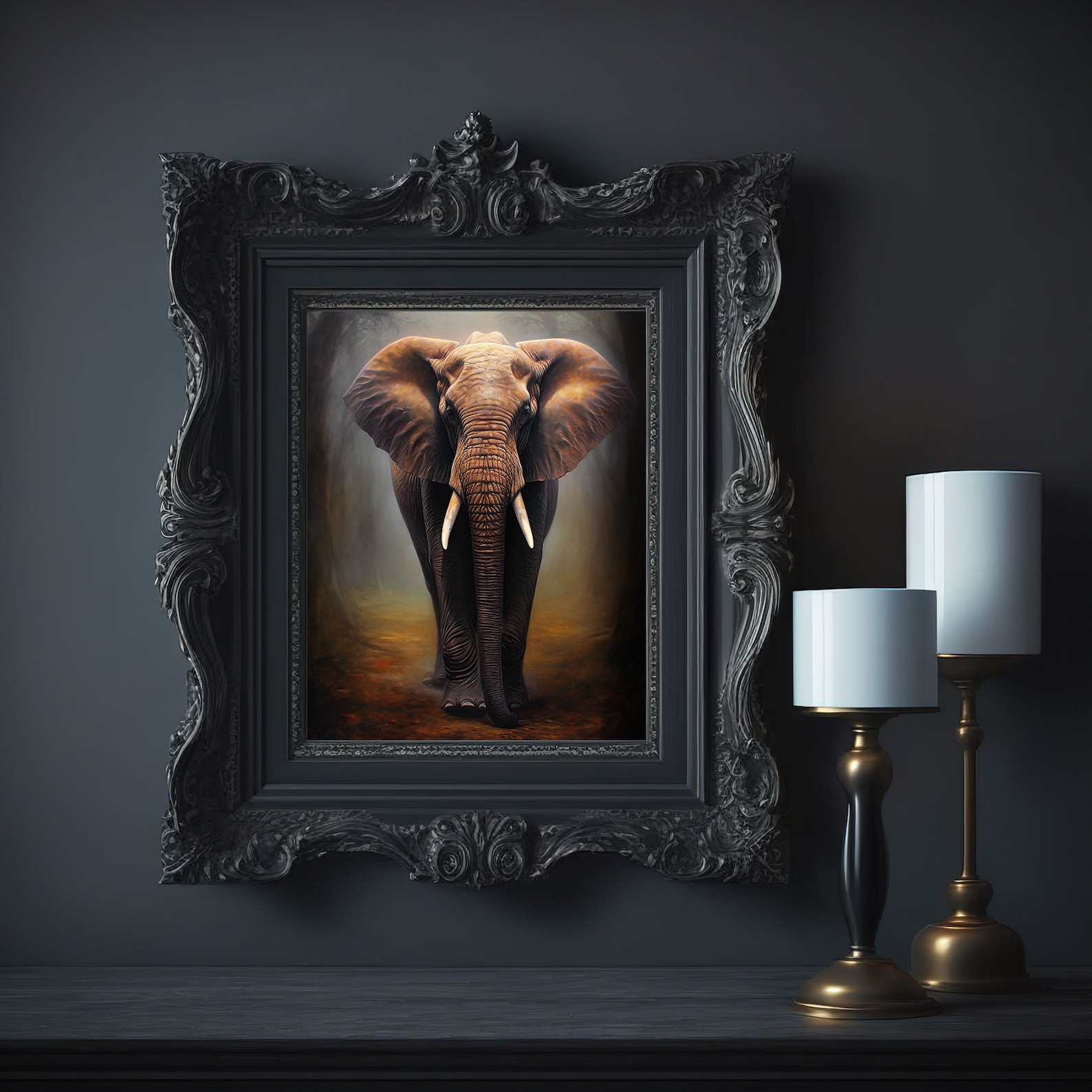 Printable Elephant, Elephant Digital Download, Printable Art, Elephant ...