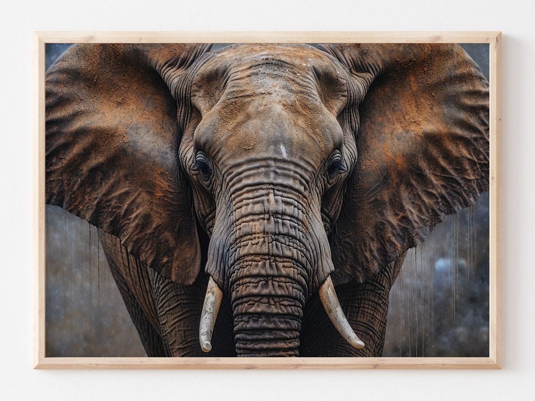 Elephant Wall Art Printable, Elephant Digital Download, Printable Art ...