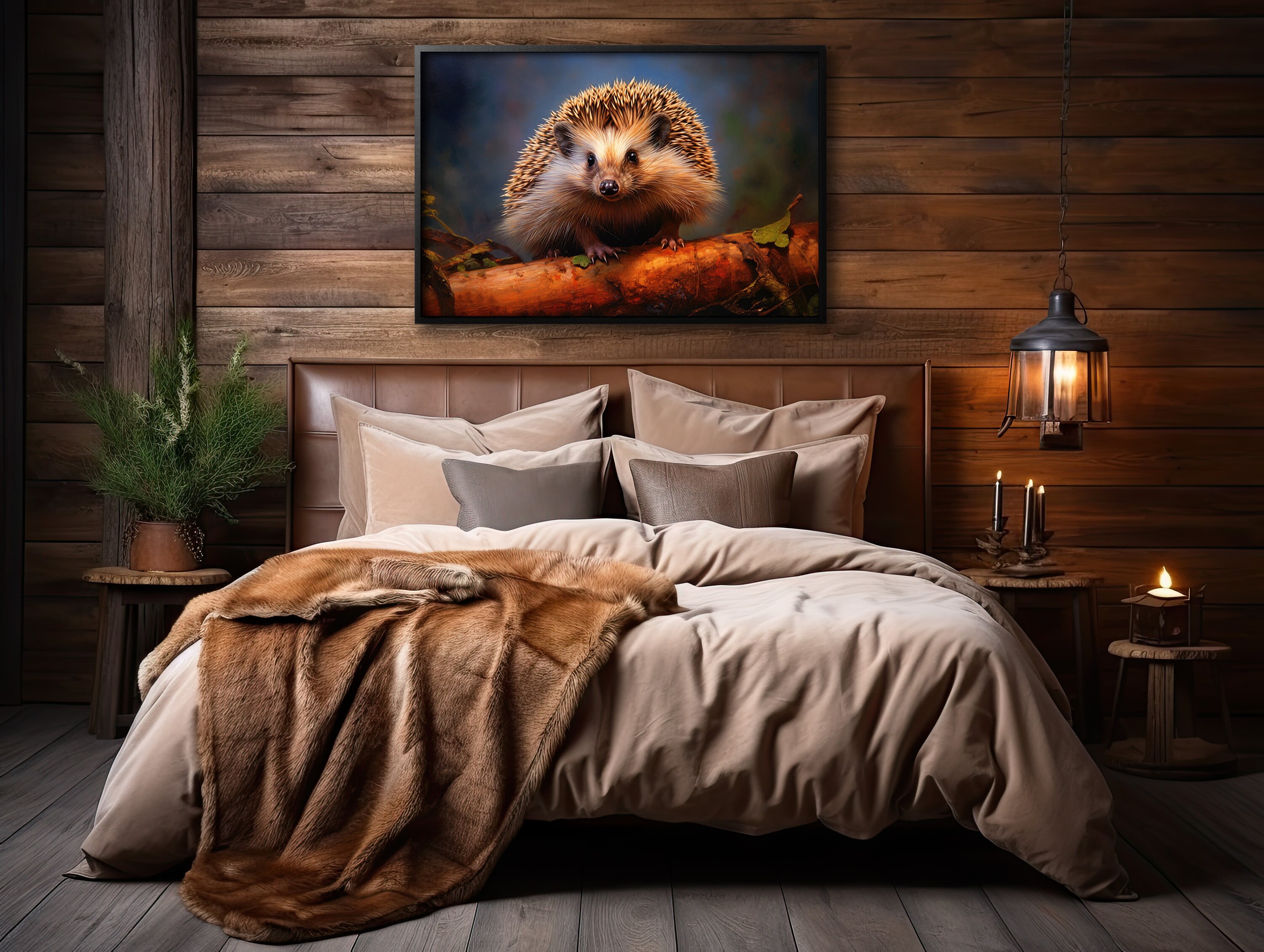 Printable Hedgehog Art, Oil Painting, Digital Download, Printable Art ...