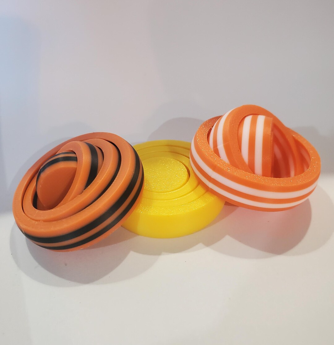 Gyroscope Fidget Spinning Toy With 3 Rings STL 3D Print File - Etsy