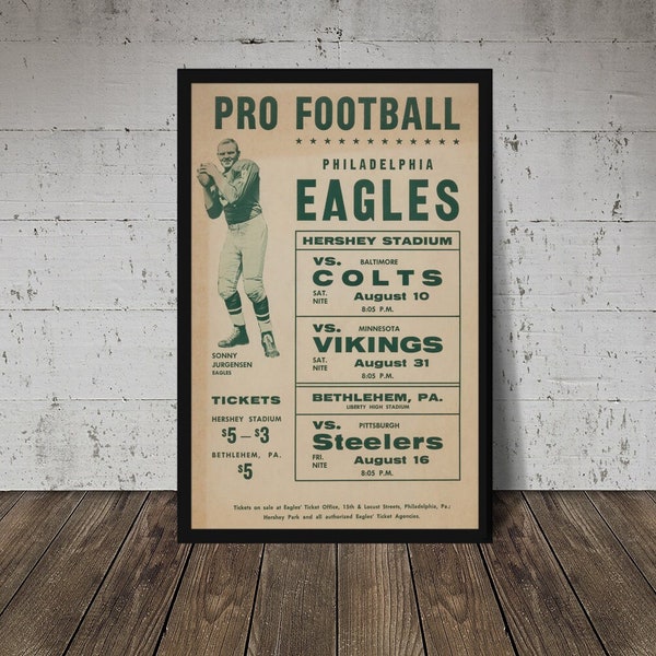 Eagles Football Poster - Etsy