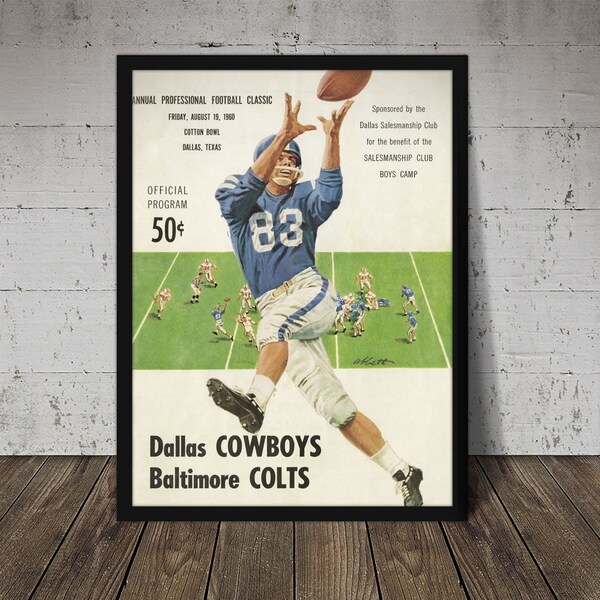 Vintage Dallas Cowboys Poster - Etsy