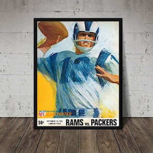 1966 LOS ANGELES RAMS Print - Vintage Football Decor, Football Print ...